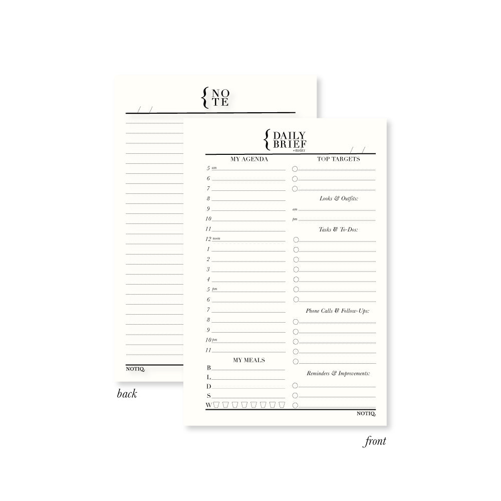 Daily Notepad | Daily Brief with Notes | Notepad | Unpunched | NOTIQ